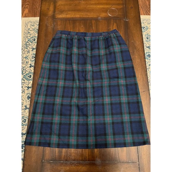Pendleton | Skirts | Vintage Pendleton 0 Virgin Wool Side Button Plaid Pencil Skirt Large | Poshmark